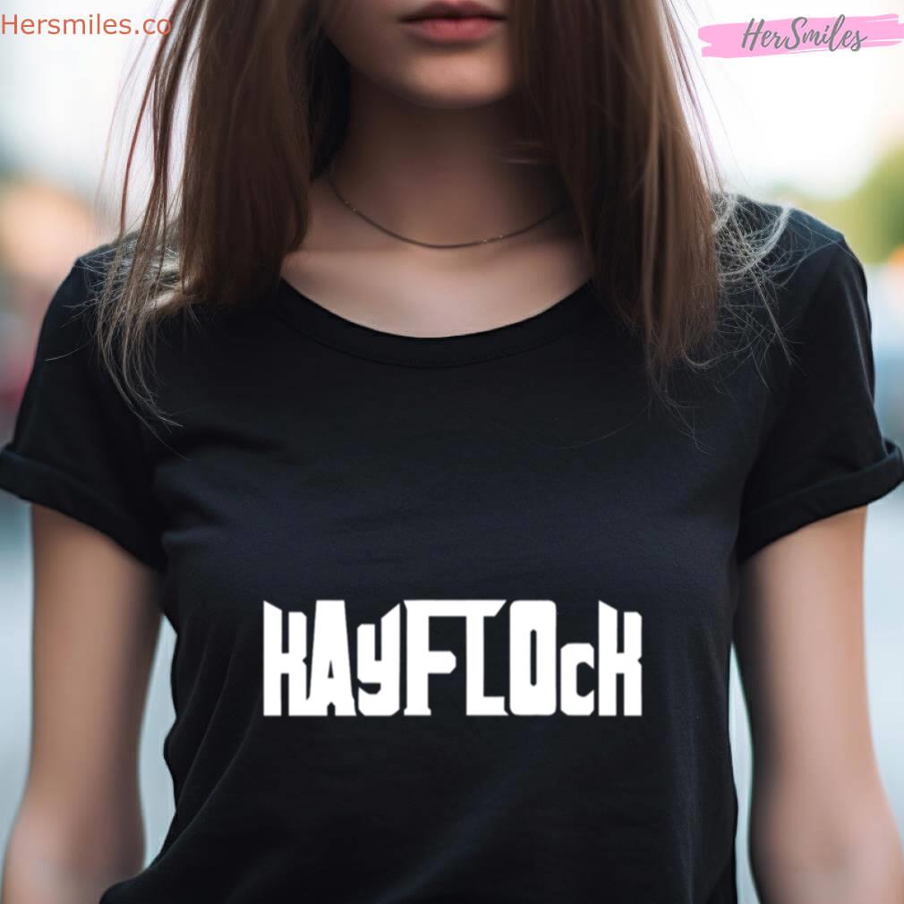 White Kay Flock Logo Shirt - Hersmiles